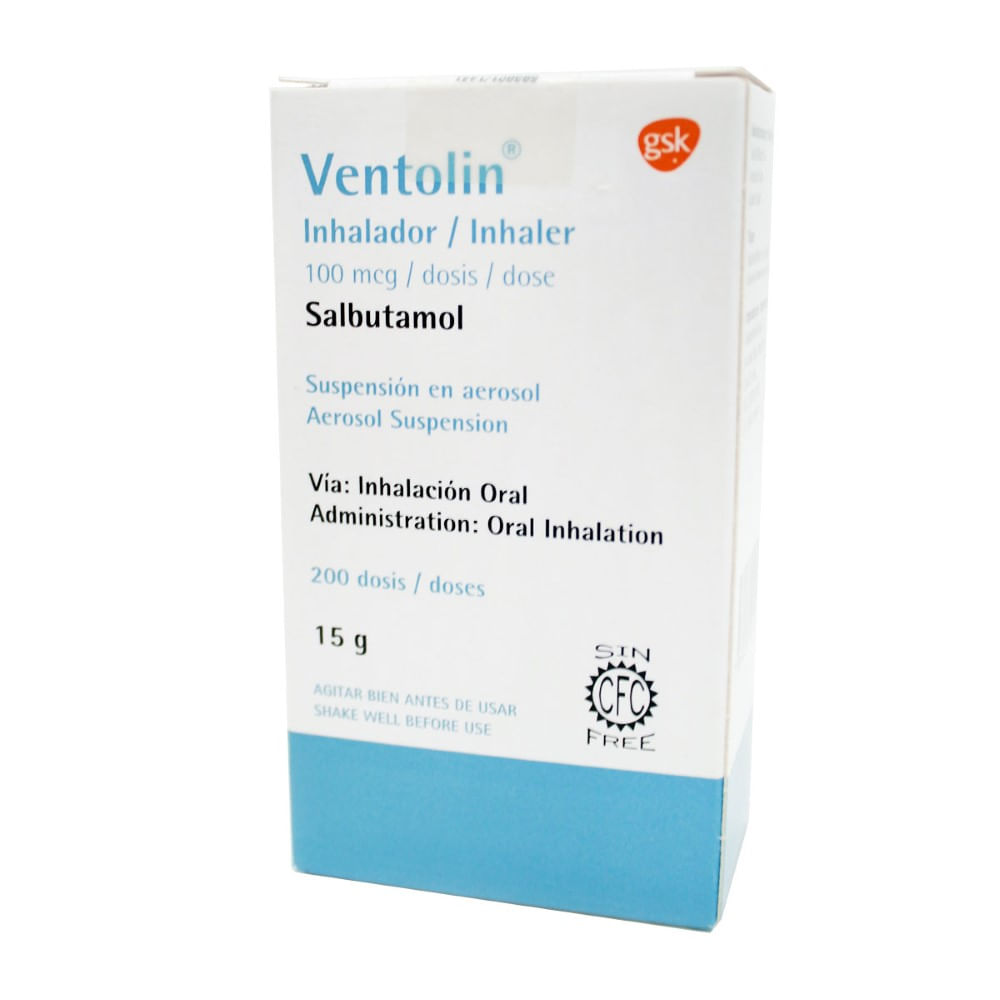 Ventolin inhalador 100mcg x 200 dosis - Siman El Salvador