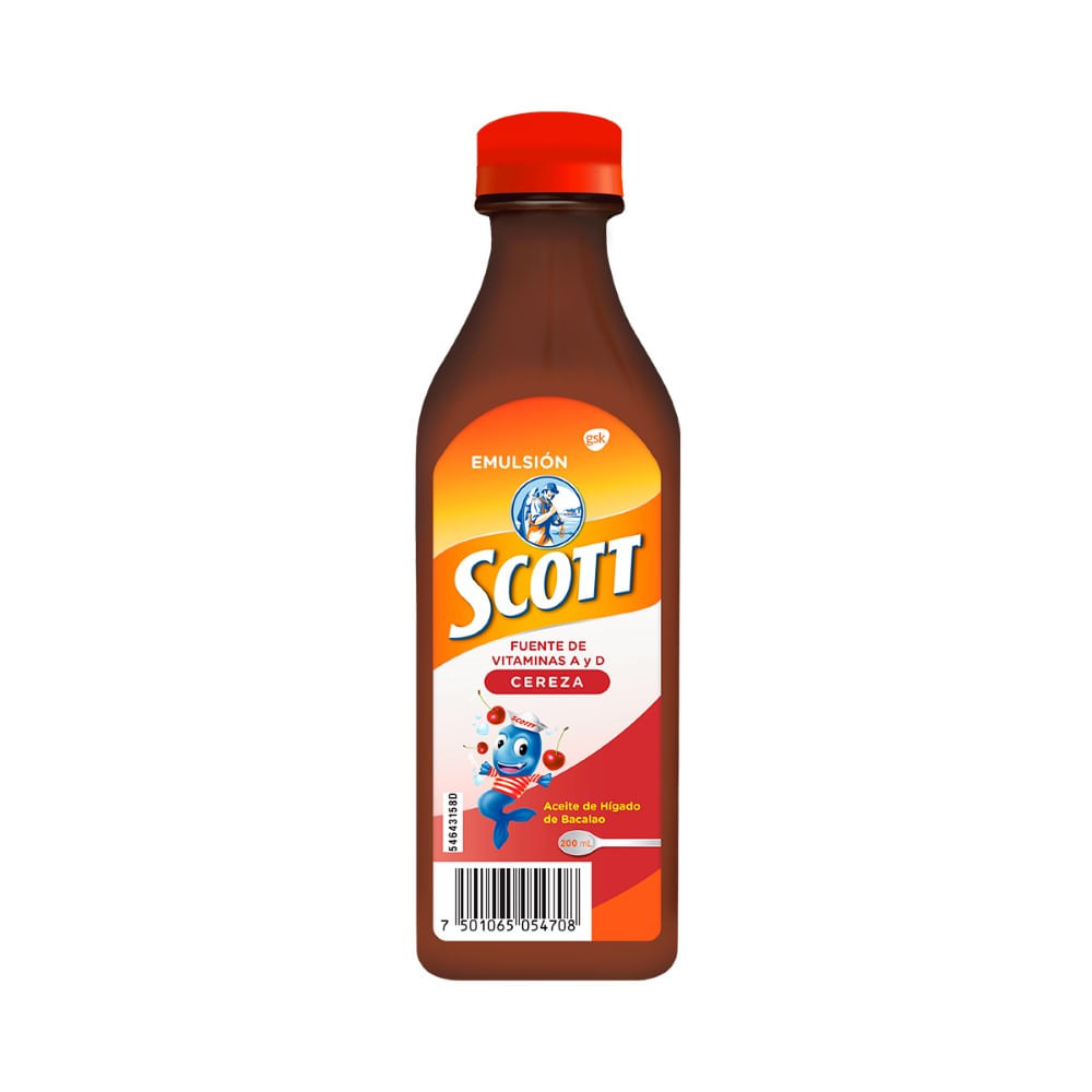 Emulsion de scott sabor cereza frasco x 200ml - Siman El Salvador