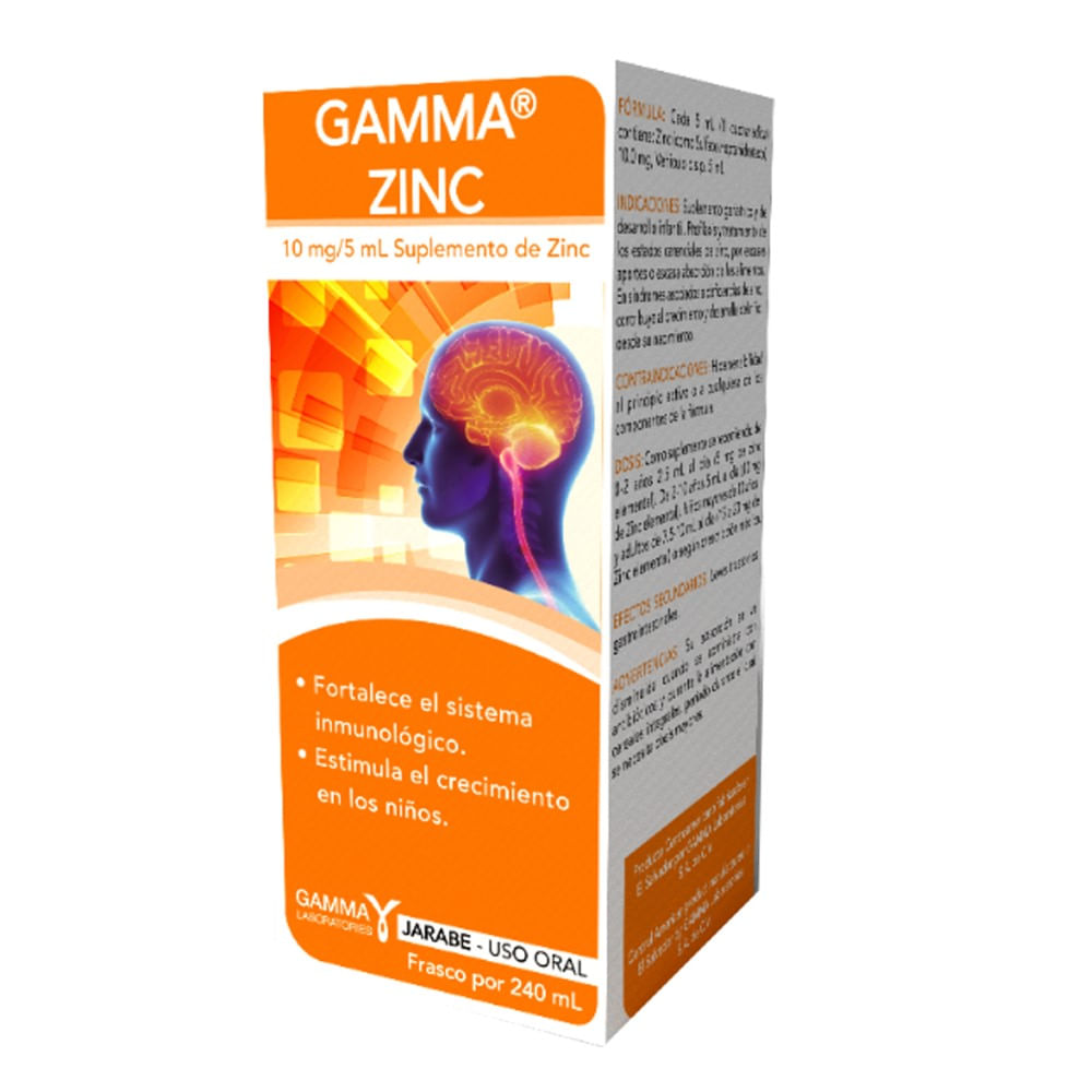 Gammazinc suplemento de zinc frasco x 240ml