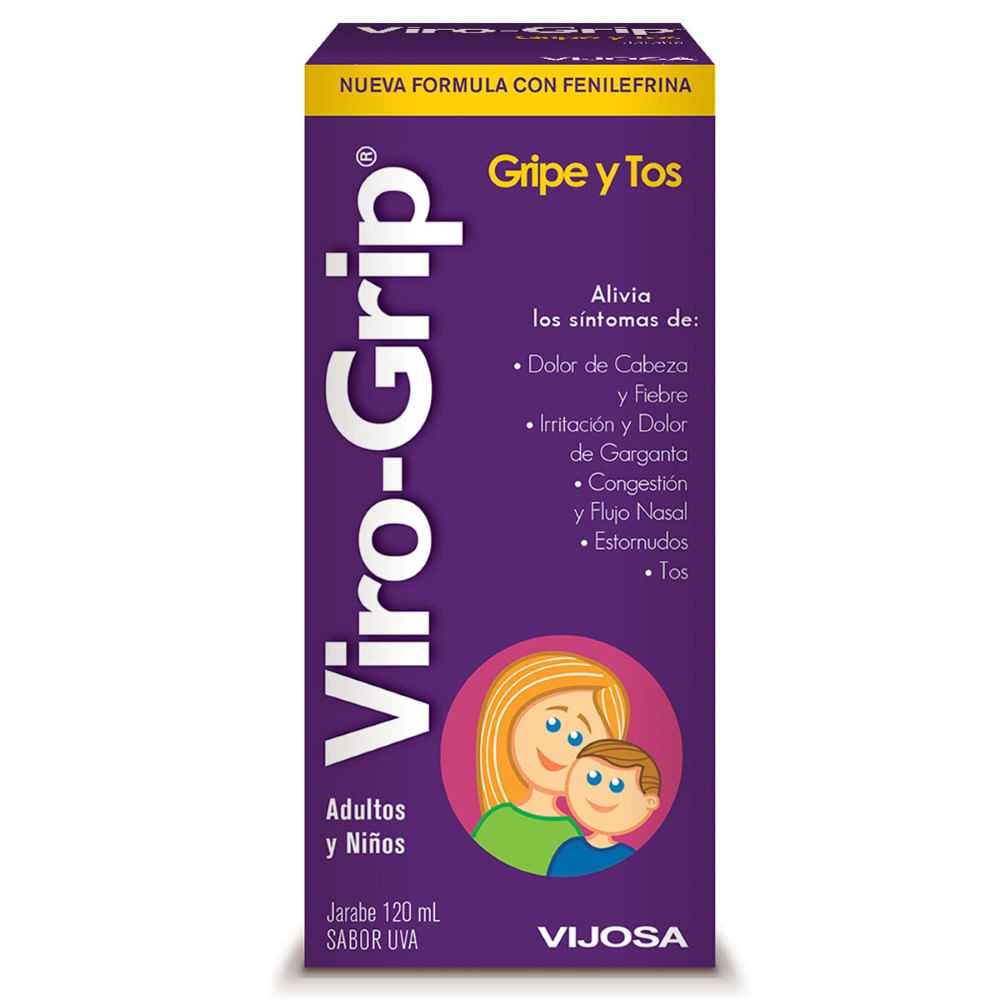 Viro-grip jarabe nueva formula 120ml - Siman El Salvador