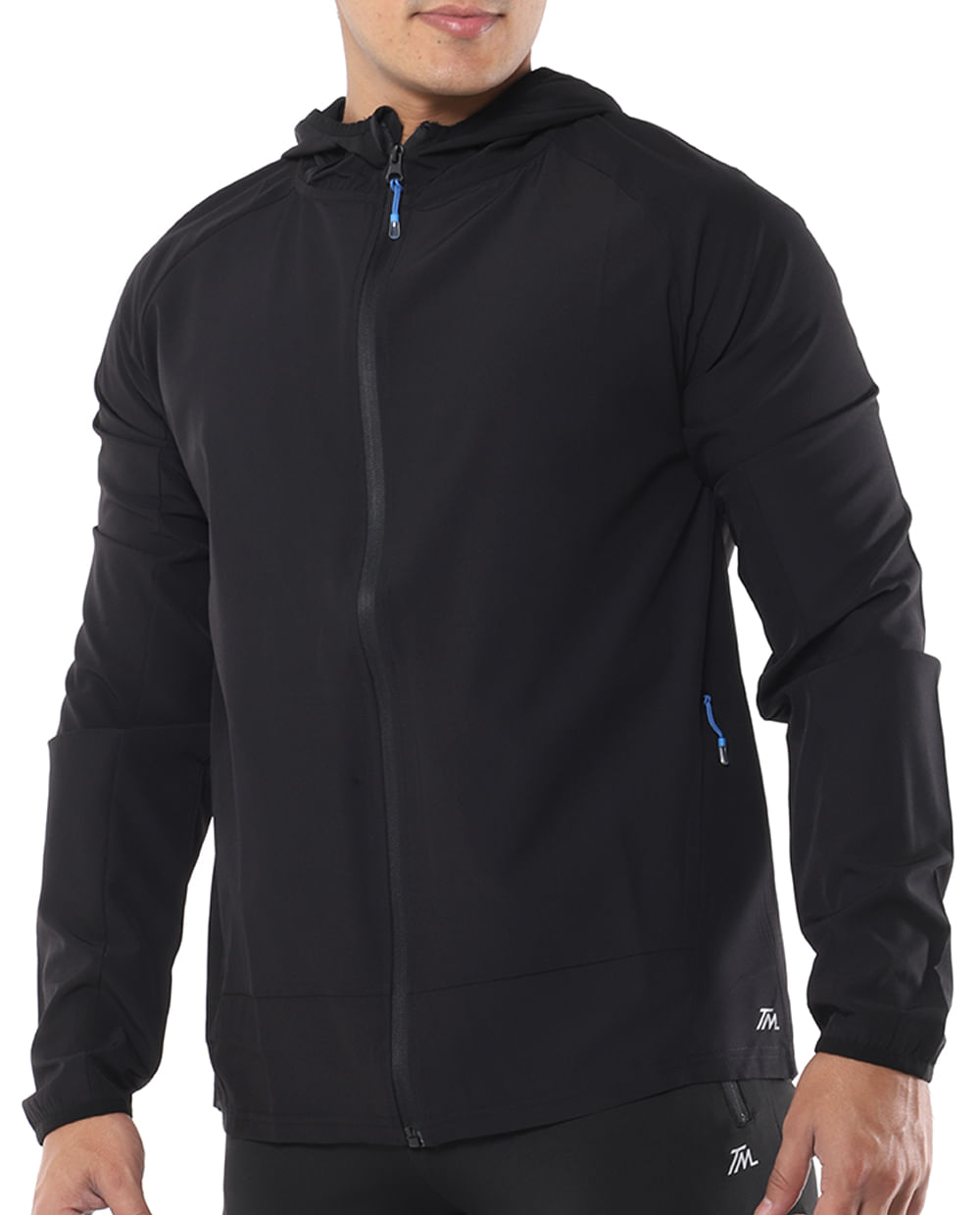 Chaqueta deportiva negro sólido de poliéster para hombre - Siman El ...