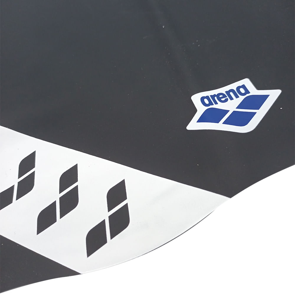 Gorro de natación icons stripe negro/blanco arena - Siman El Salvador