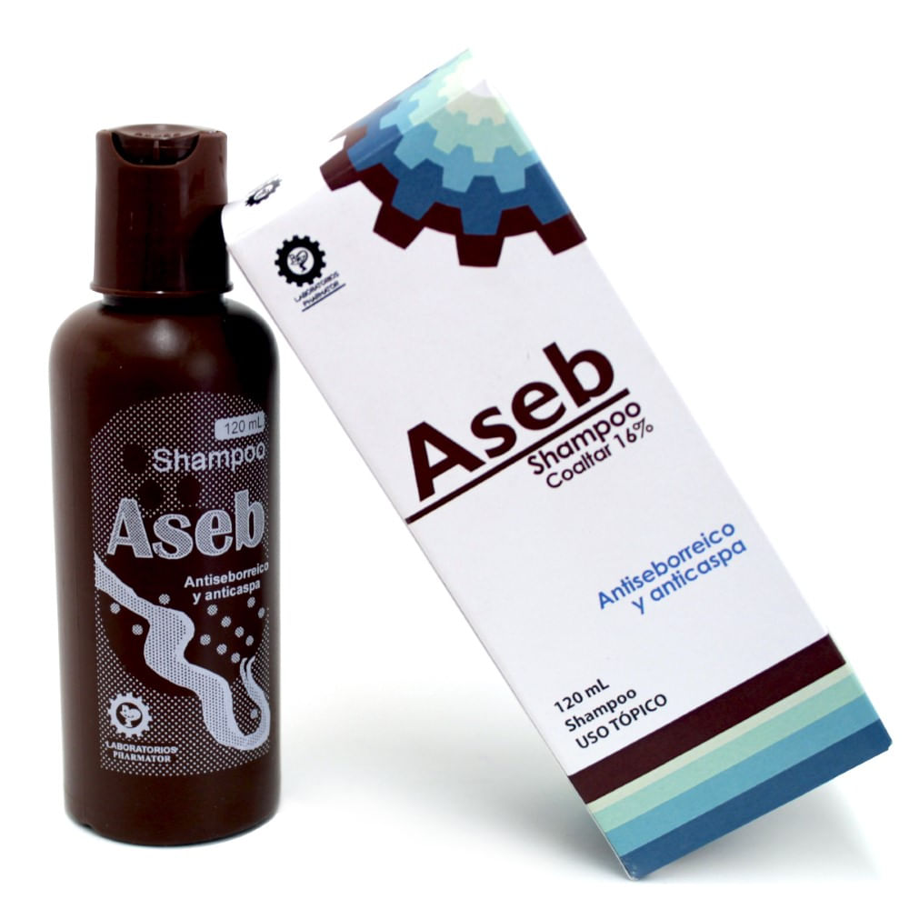 Aseb shampoo 16% frasco x 120ml - Siman El Salvador