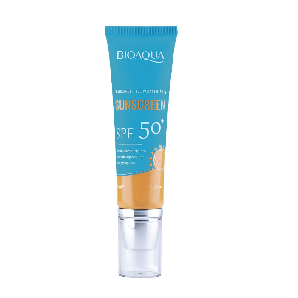 Protector solar spf50 sunscreen bioaqua fac 50gr - Siman El Salvador