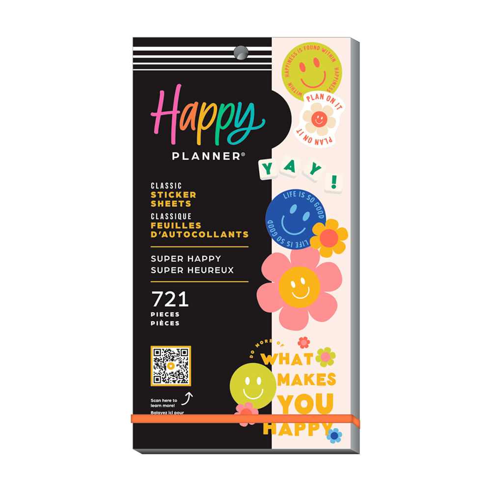 Pack de 30 hojas adhesivas tema super happy - Siman Nicaragua