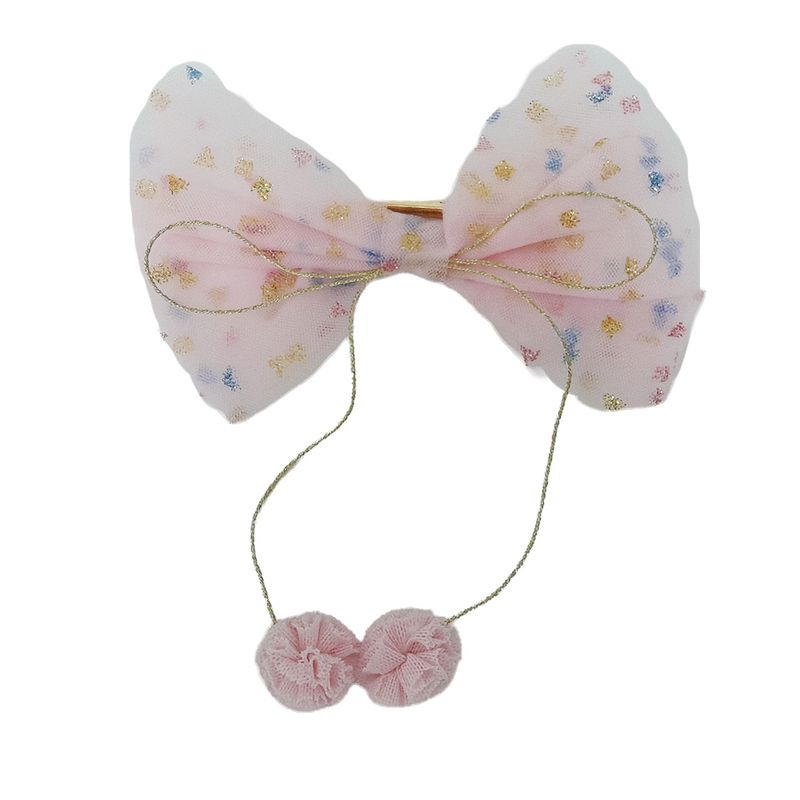 Clip con chonga rosada brillos para niña - Siman El Salvador