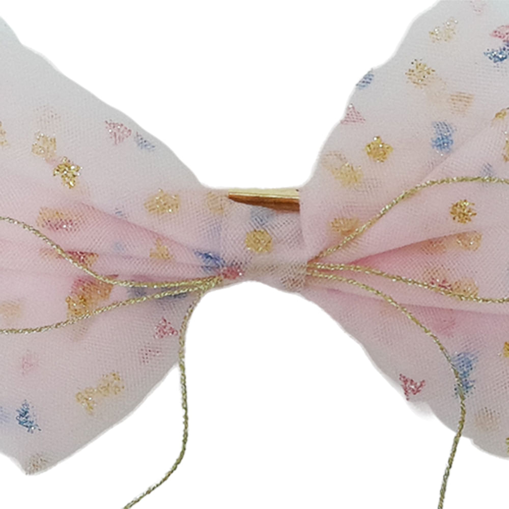 Clip con chonga rosada brillos para niña - Siman El Salvador