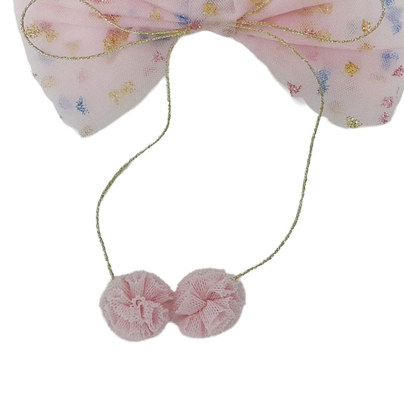 Clip con chonga rosada brillos para niña - Siman El Salvador