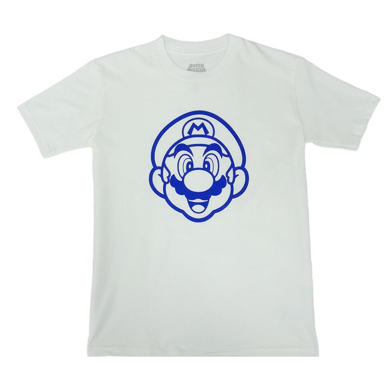 Camiseta blanca con estampado de Mario Bros para niño