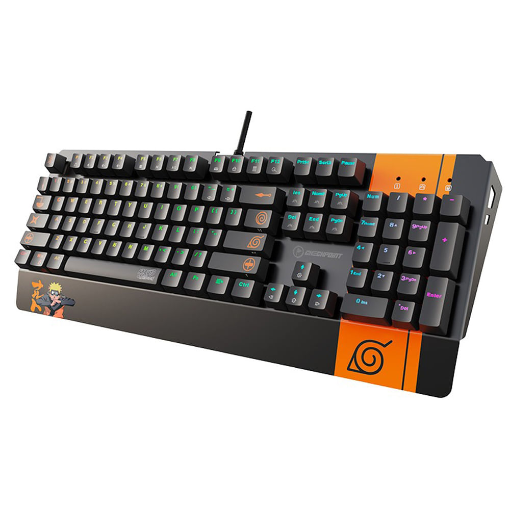 Teclado gaming full mecánico naruto leaf ninja iluminado rgb - Siman El ...