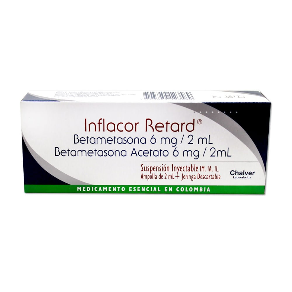 Inflacor retard 6+6 con jeringa ampolla x 2 ml - Siman El Salvador