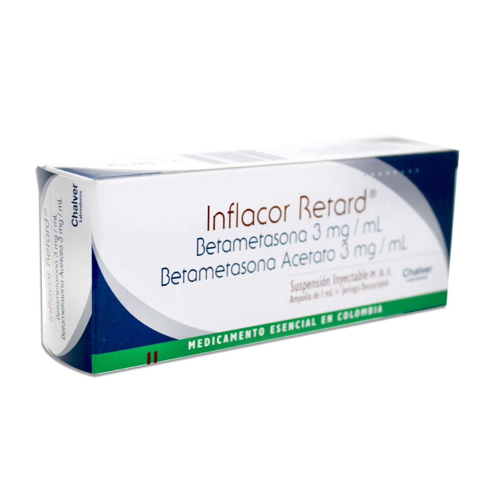 Inflacor retard 3mg+3mg/ml x 1 ampolla 1ml - Siman El Salvador
