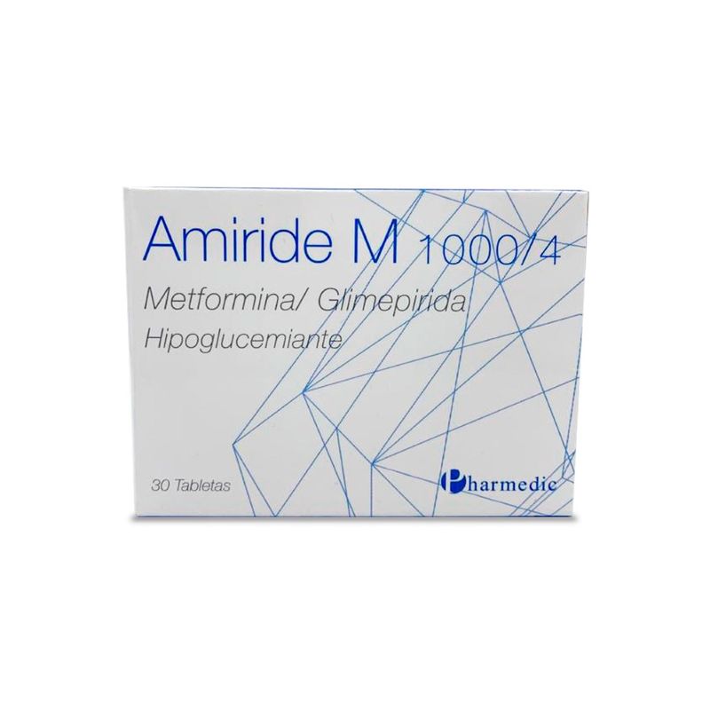 Amiride m 1000mg/4mg x 30 tabletas - Siman El Salvador