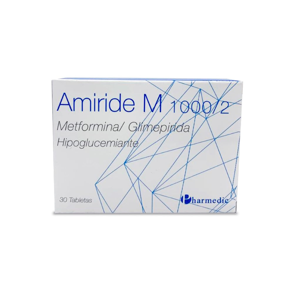 Amiride m 1000mg/2mg x 30 tabletas - Siman El Salvador