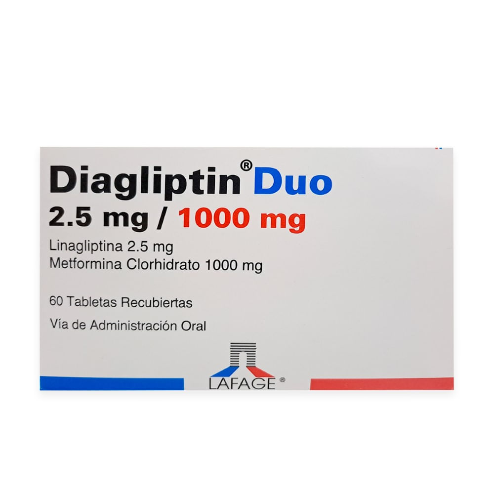 Diagliptin duo 2.5mg/1000mg x 60 tabletas - Siman El Salvador
