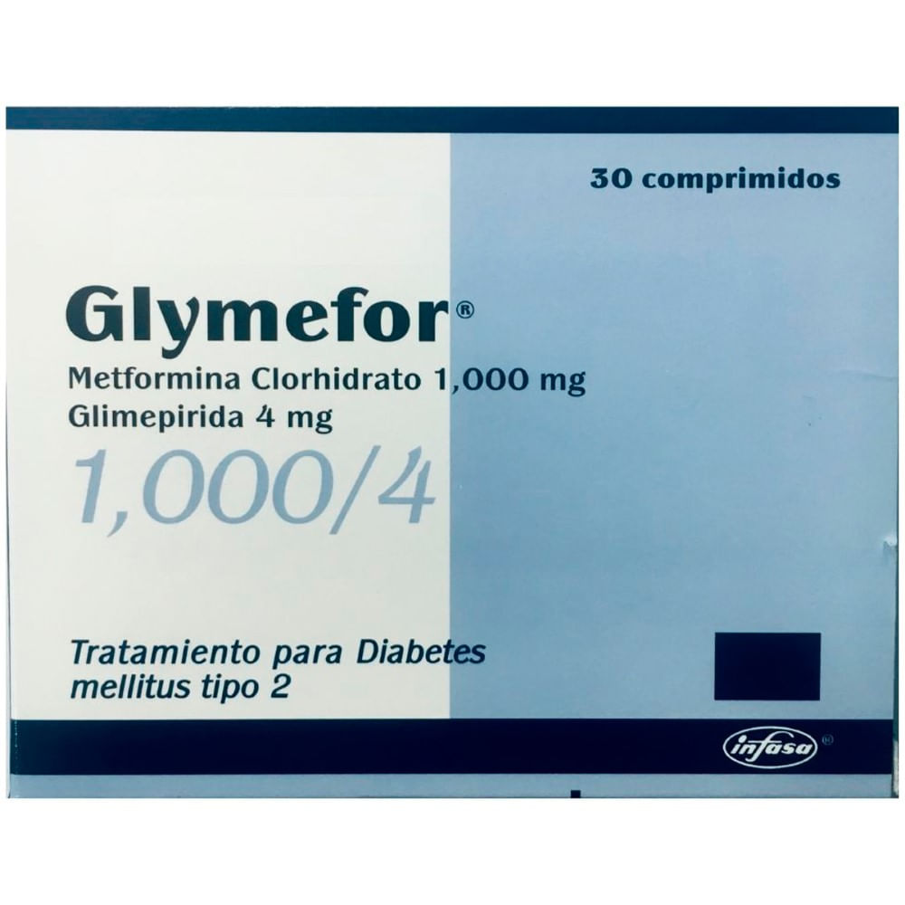 Glymefor 1000mg/4mg x 30 comprimidos - Siman El Salvador