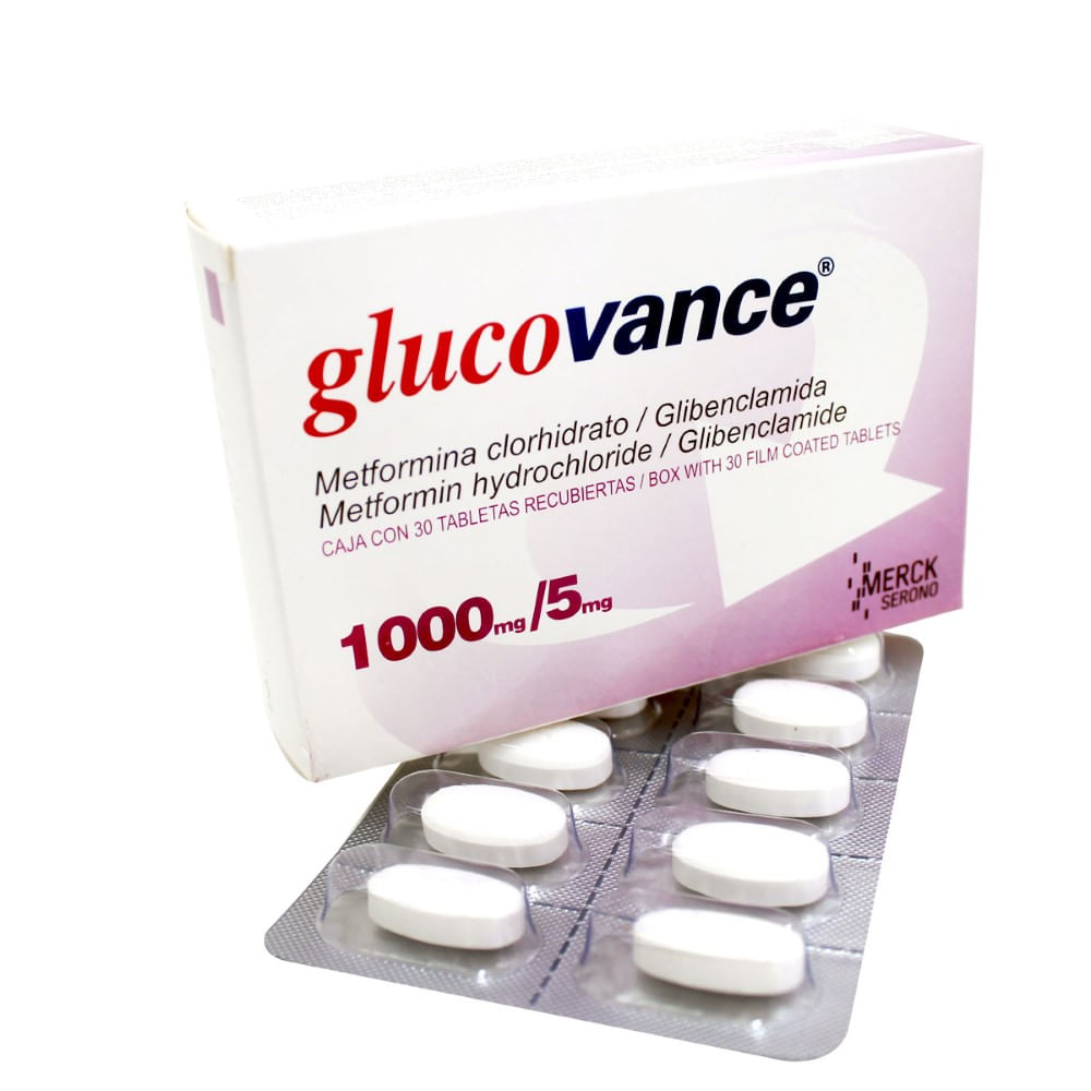 Glucovance 1000mg/5mg x 30 tabletas - Siman El Salvador