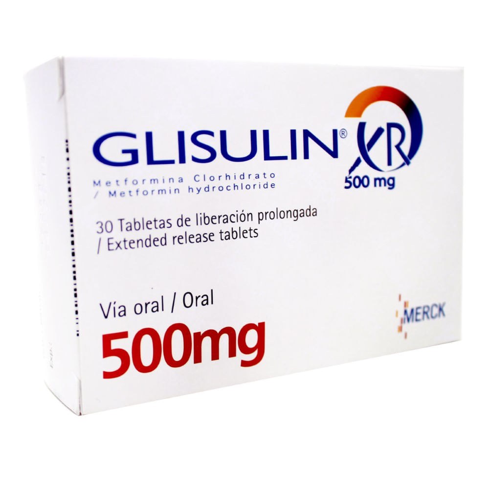 Glisulin xr 500mg x 30 tabletas - Siman El Salvador
