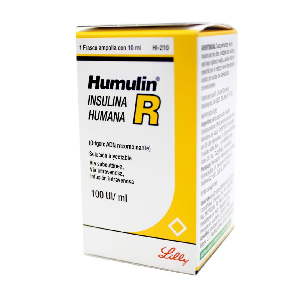 Humulin r 100u/ml frasco vial 10ml - Siman El Salvador
