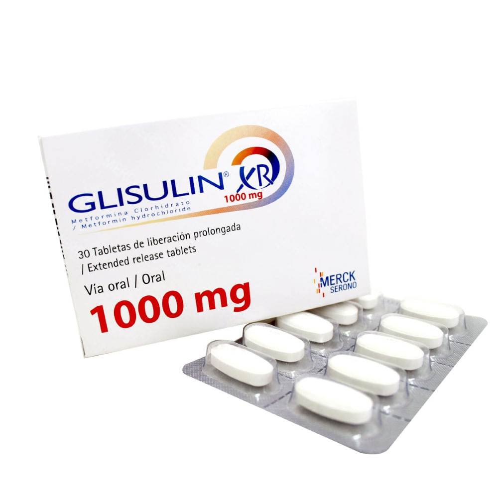 Glisulin xr 1000mg x 30 tabletas - Siman El Salvador