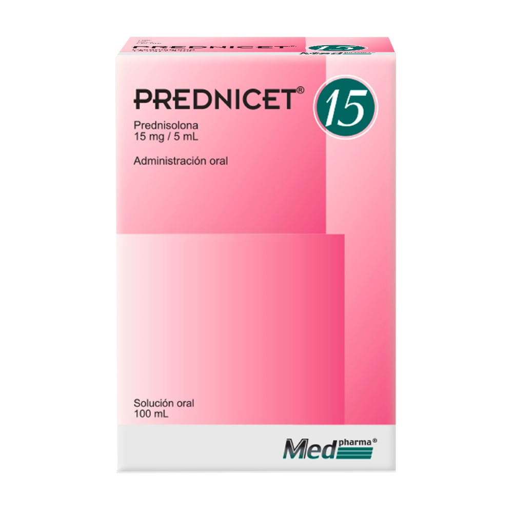 Prednicet 15mg/5ml solucion oral frasco x 100 ml - Siman El Salvador