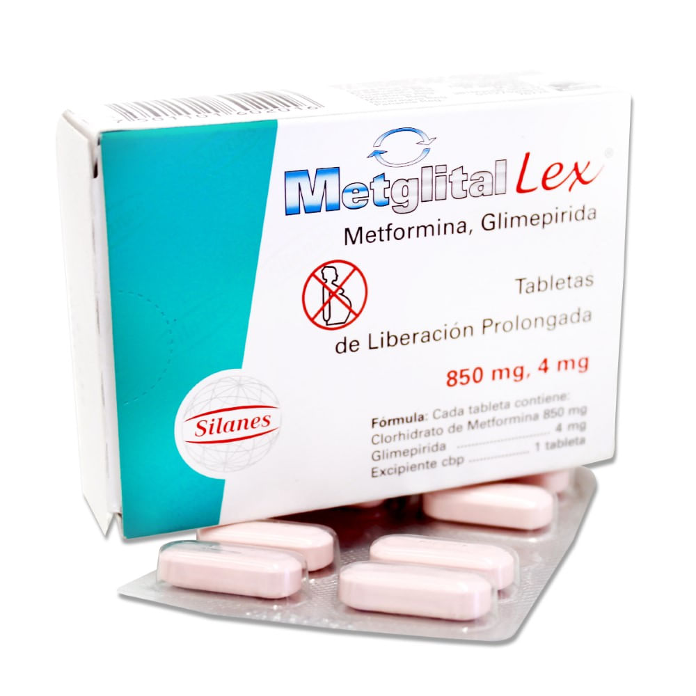 Metglital lex 850mg/4mg x 32 tabletas - Siman El Salvador