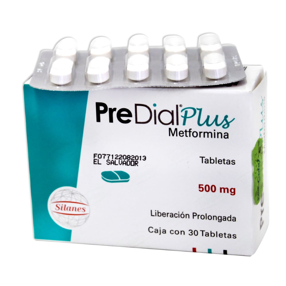 Predial plus 500mg x 30 tabletas - Siman El Salvador