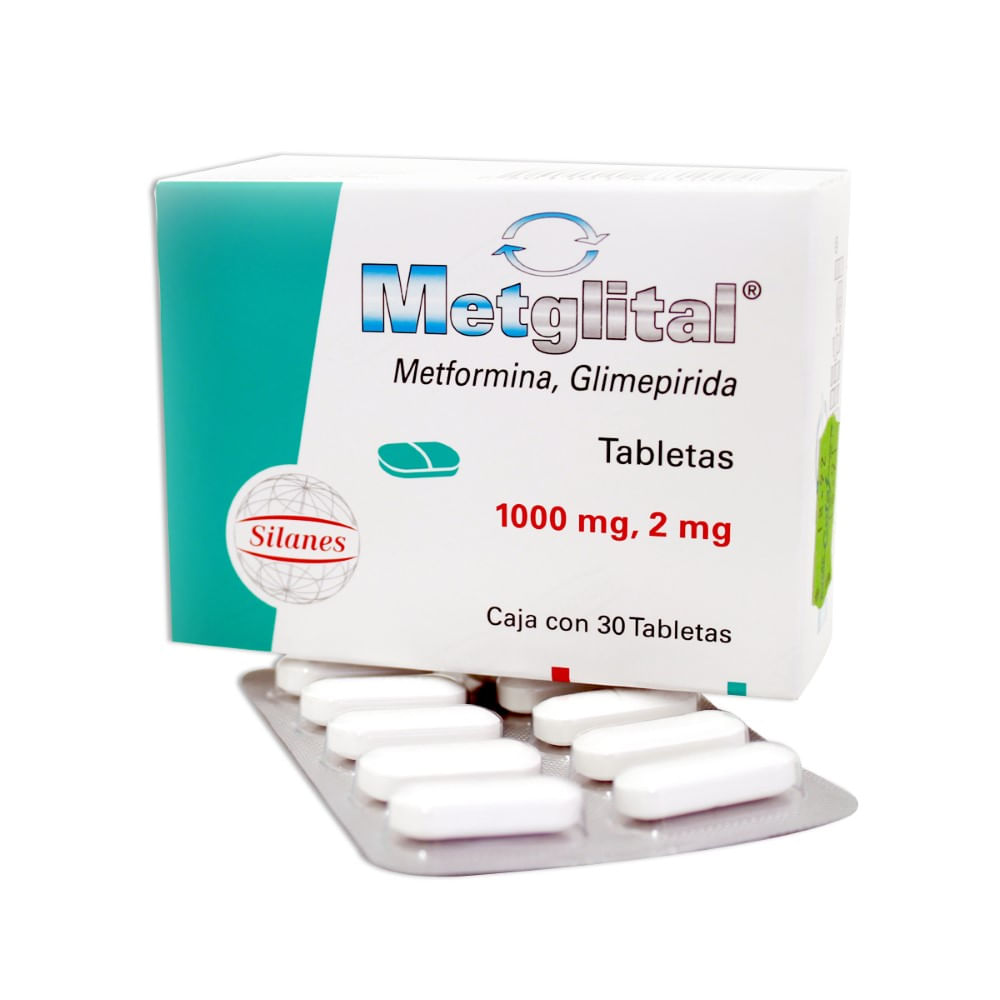 Metglital 1000mg/2mg x 30 tabletas