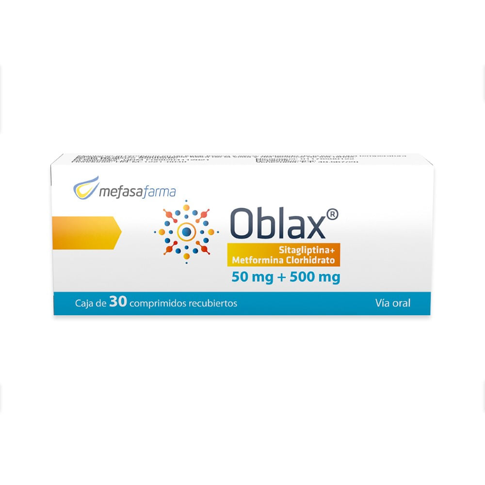 Oblax 50mg/500mg x 30 comprimidos - Siman El Salvador