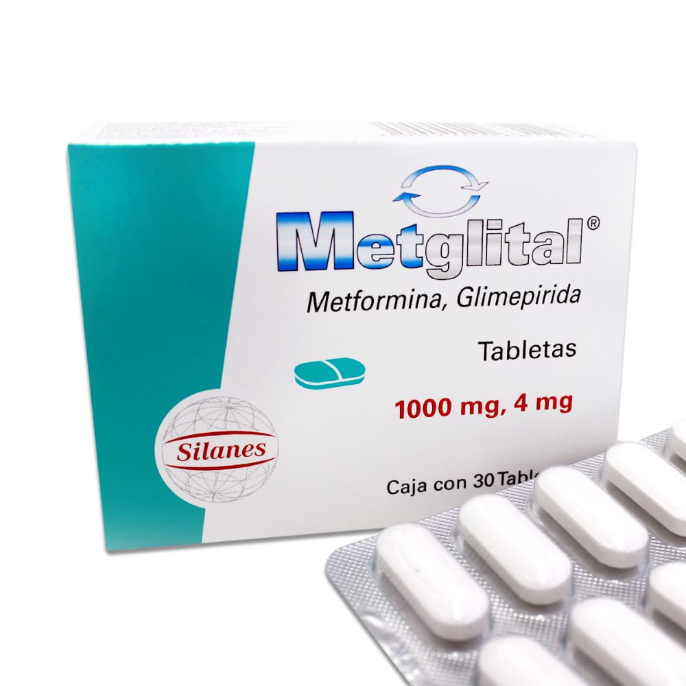Metglital 1000mg/4mg x 30 tabletas - Siman El Salvador
