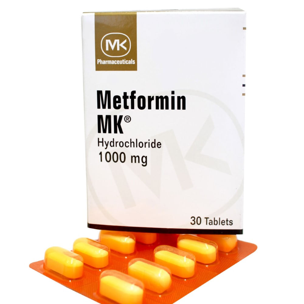 Metformina mk 1000mg x 30 tabletas - Siman El Salvador