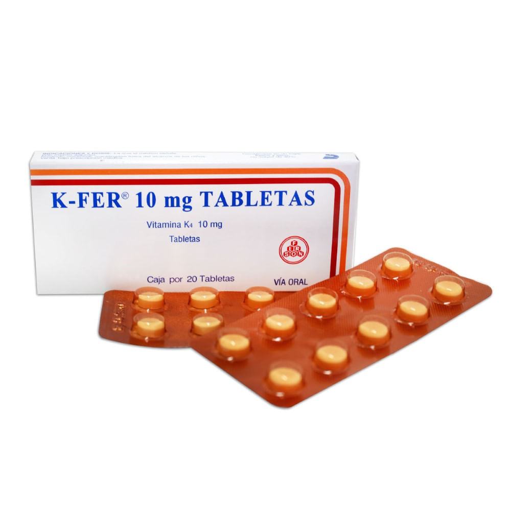 K-fer 10mg x 20 tabletas - Siman El Salvador