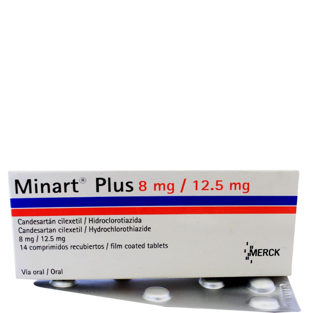 Minart plus 8mg/12.5mg x 14 comprimidos - Siman El Salvador