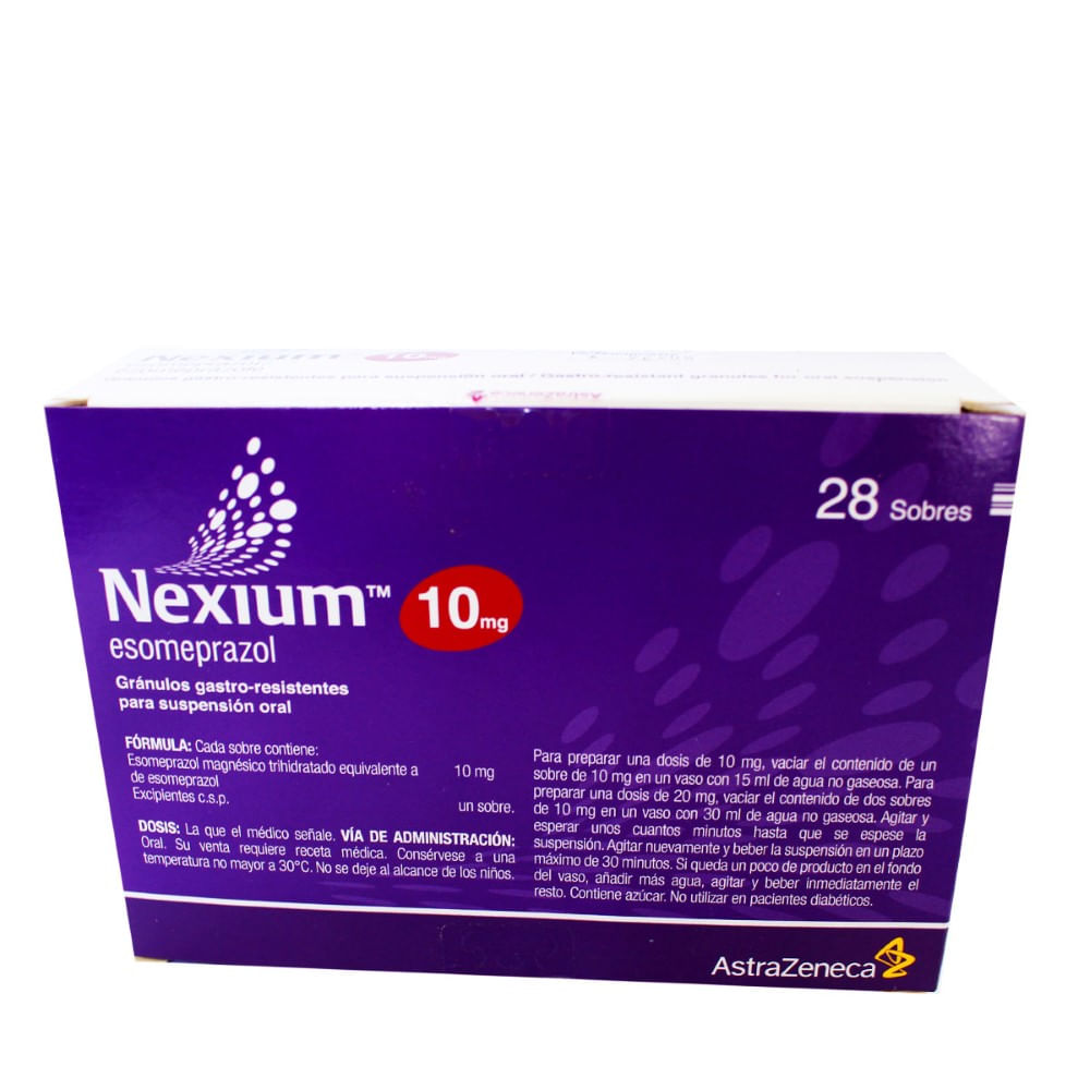 Nexium pediatrico 10mg x 28 sobres - Siman El Salvador