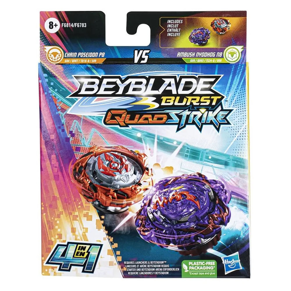 Beyblade burst quadstrike - set doble