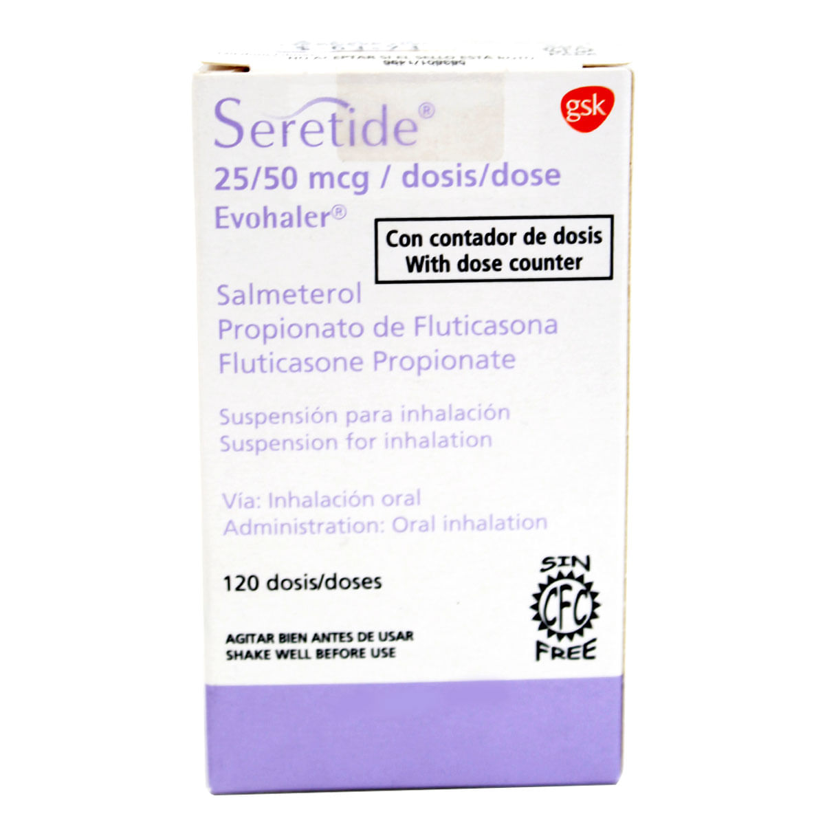 Seretide osp 25mcg/50mcg inhalador x 120 dosis - Siman El Salvador