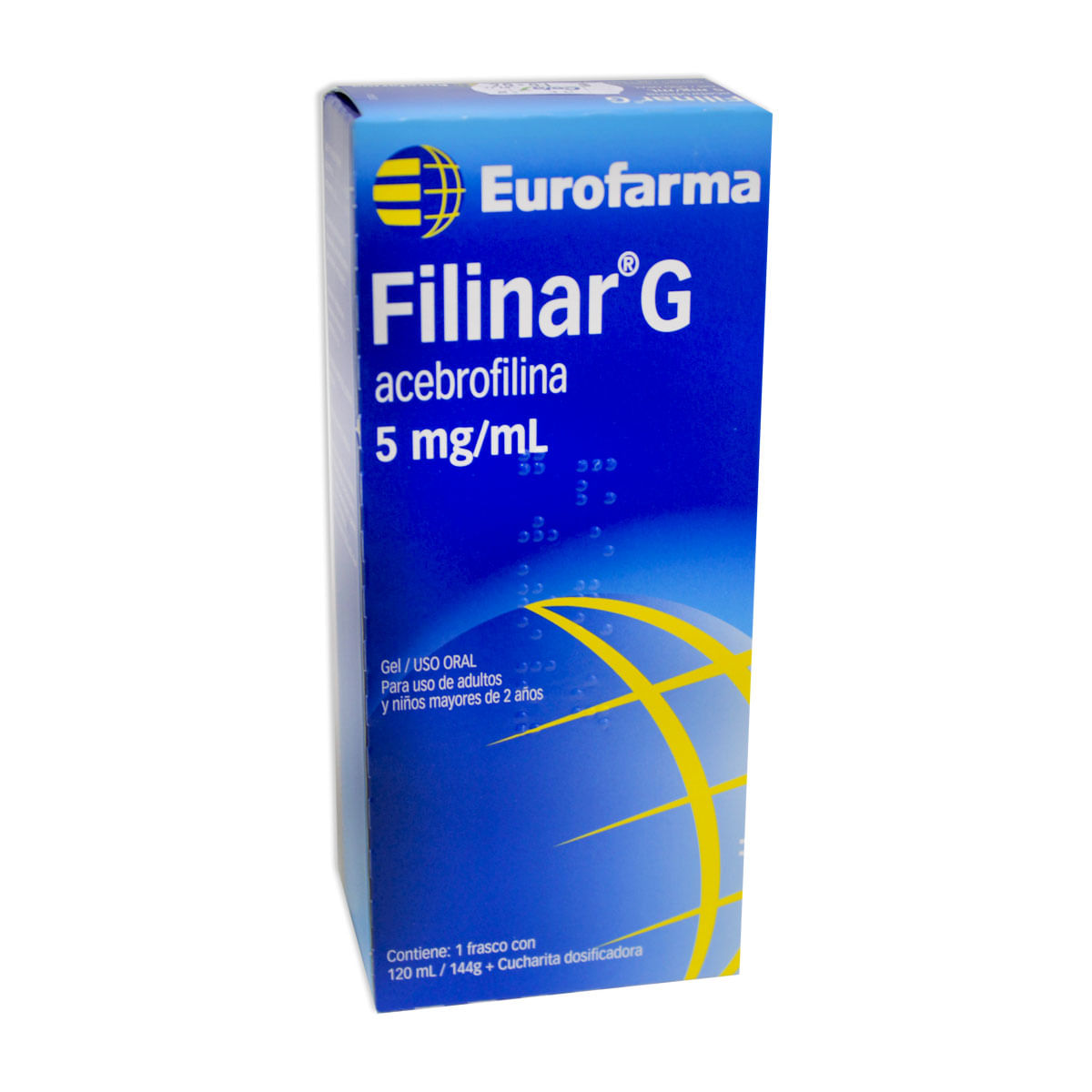 Filinar g (acebrofilina) 5mg/ml jalea frasco 120ml - Siman El Salvador