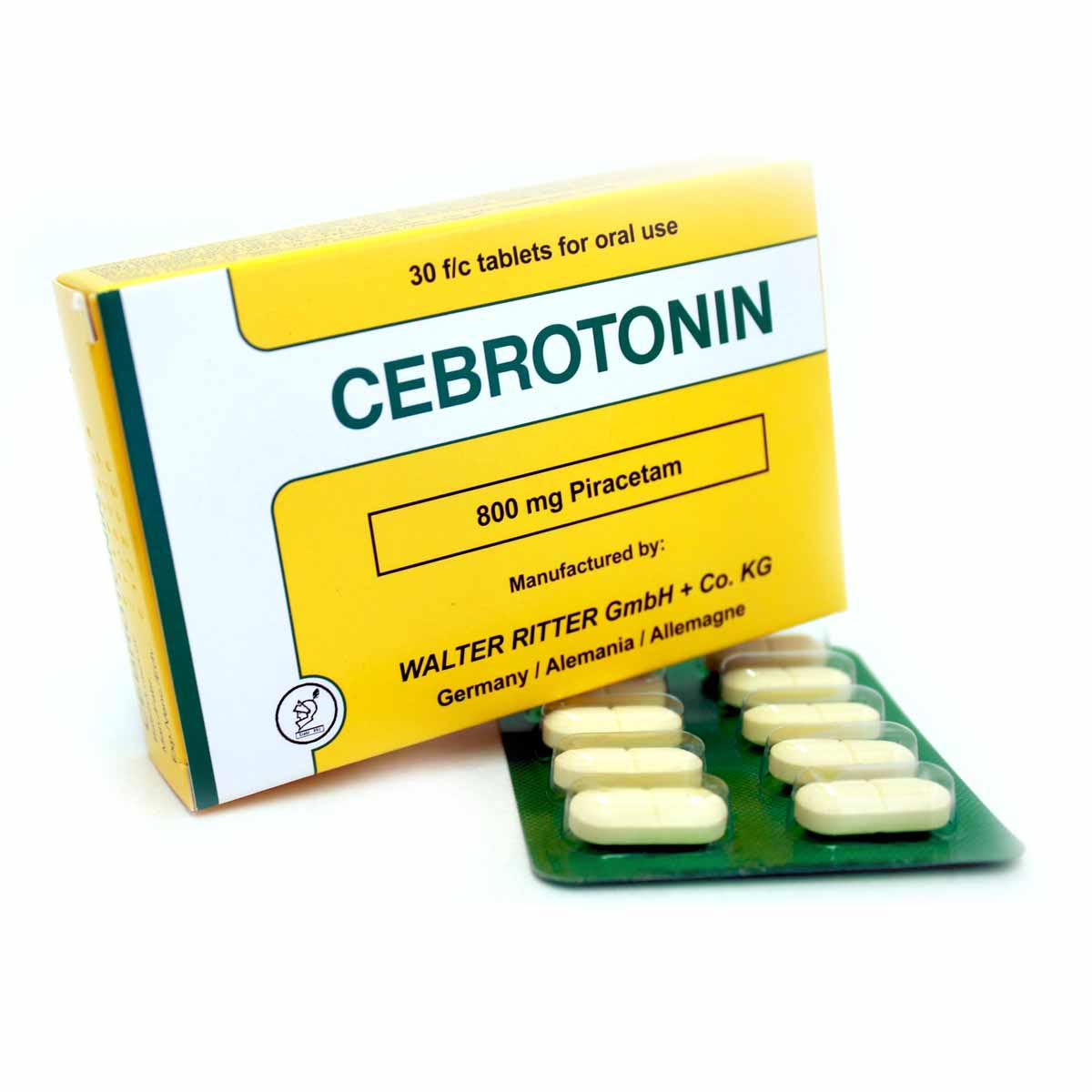 Cebrotonin 800mg x 30 tabletas - Siman El Salvador