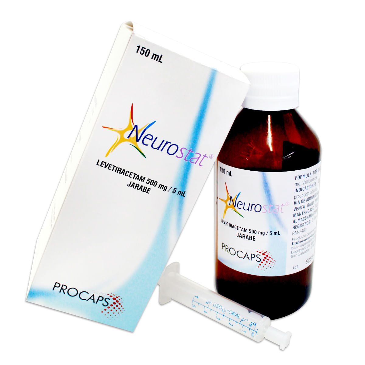 Neurostat jarabe 500mg/5ml frasco x 150ml - Siman El Salvador