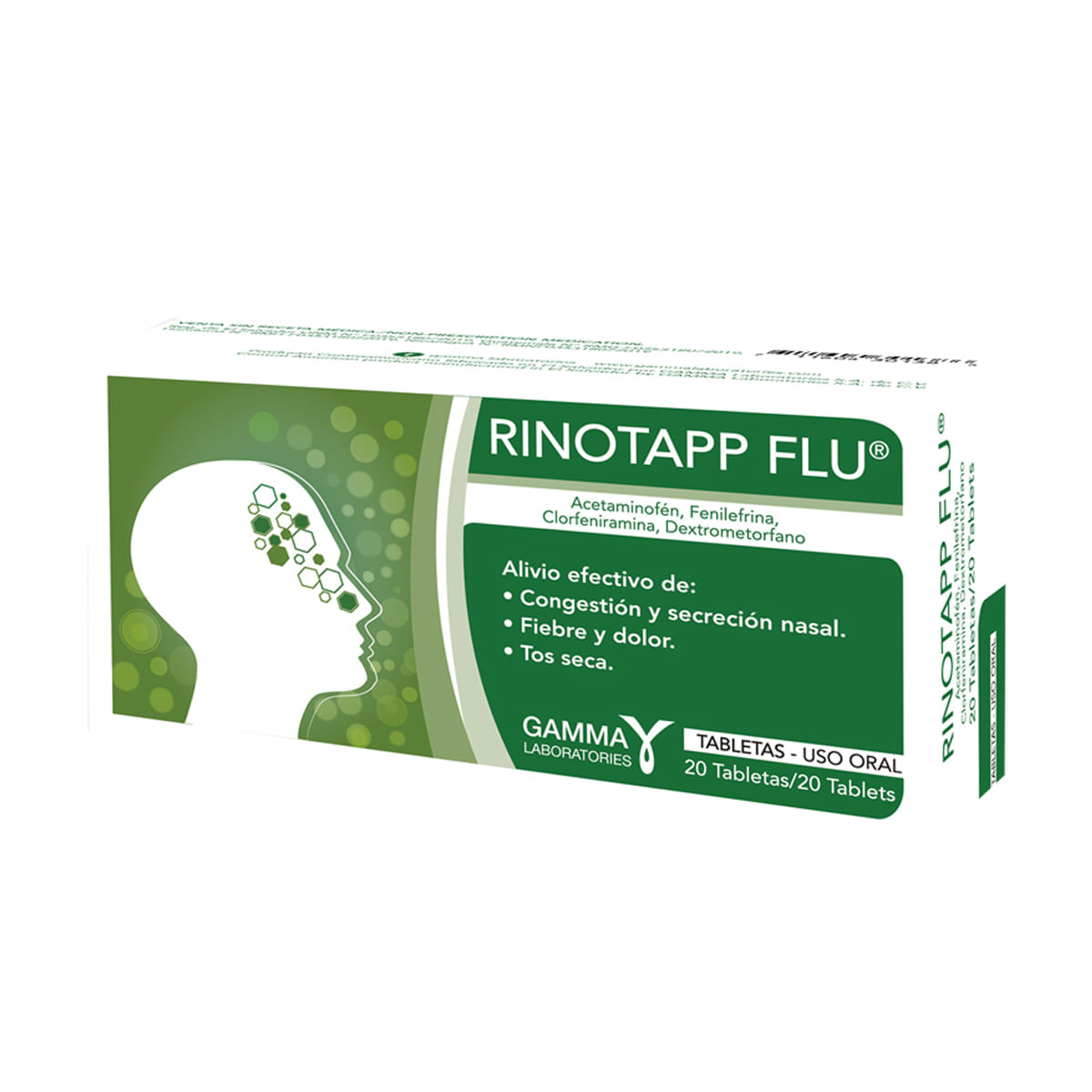 Rinotapp flu x 20 tabletas - Siman El Salvador