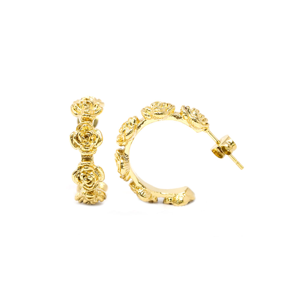Aretes hoops dorados para dama
