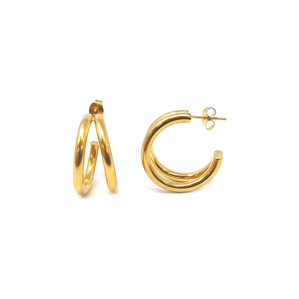 Aretes hoops dorados para dama - Siman Costa Rica