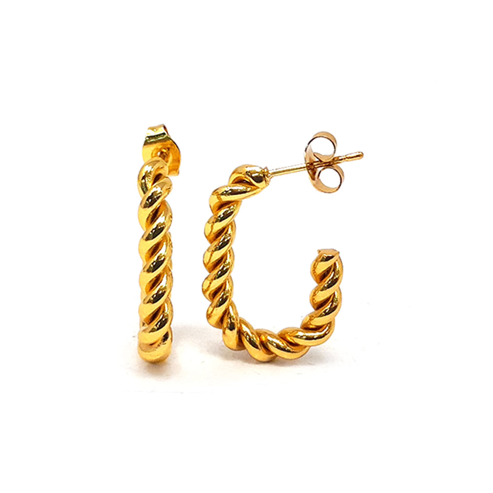 Aretes hoops dorados para dama - Siman El Salvador