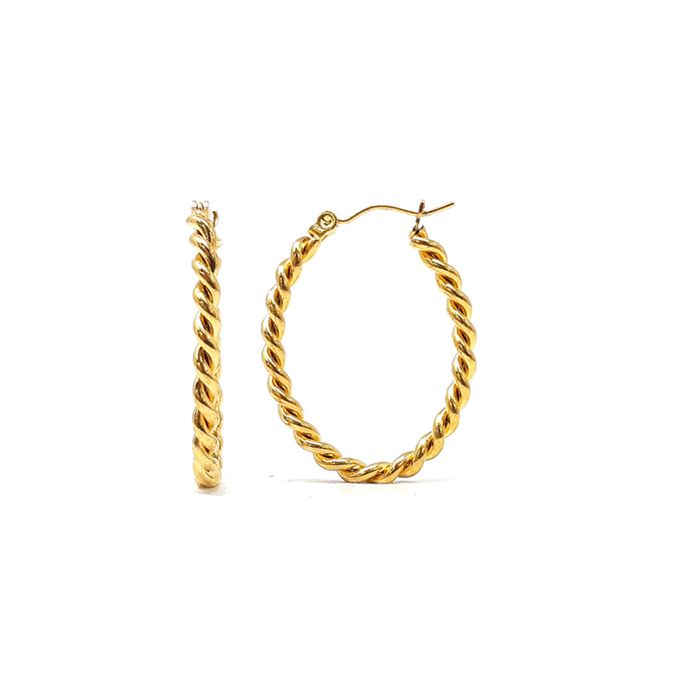 Aretes hoops dorados para dama - Siman El Salvador