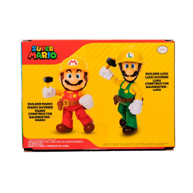 Super Mario figura x 2 Luigi & Mario constructor 10.16 cm - Siman Costa ...