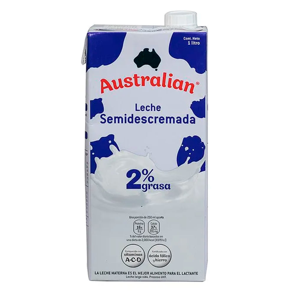 Leche semidescremada Australian 1L - Siman El Salvador
