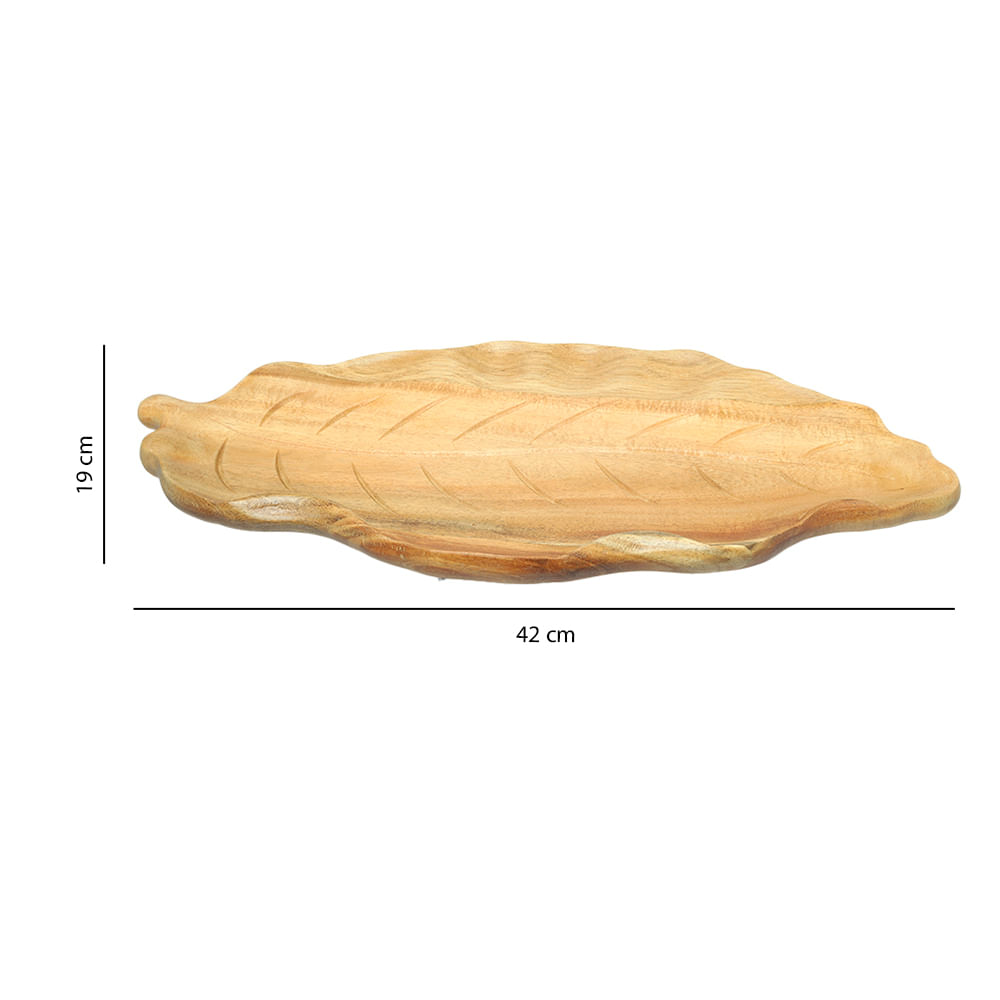 Bandeja tipo hoja 42x19.5x2 cm