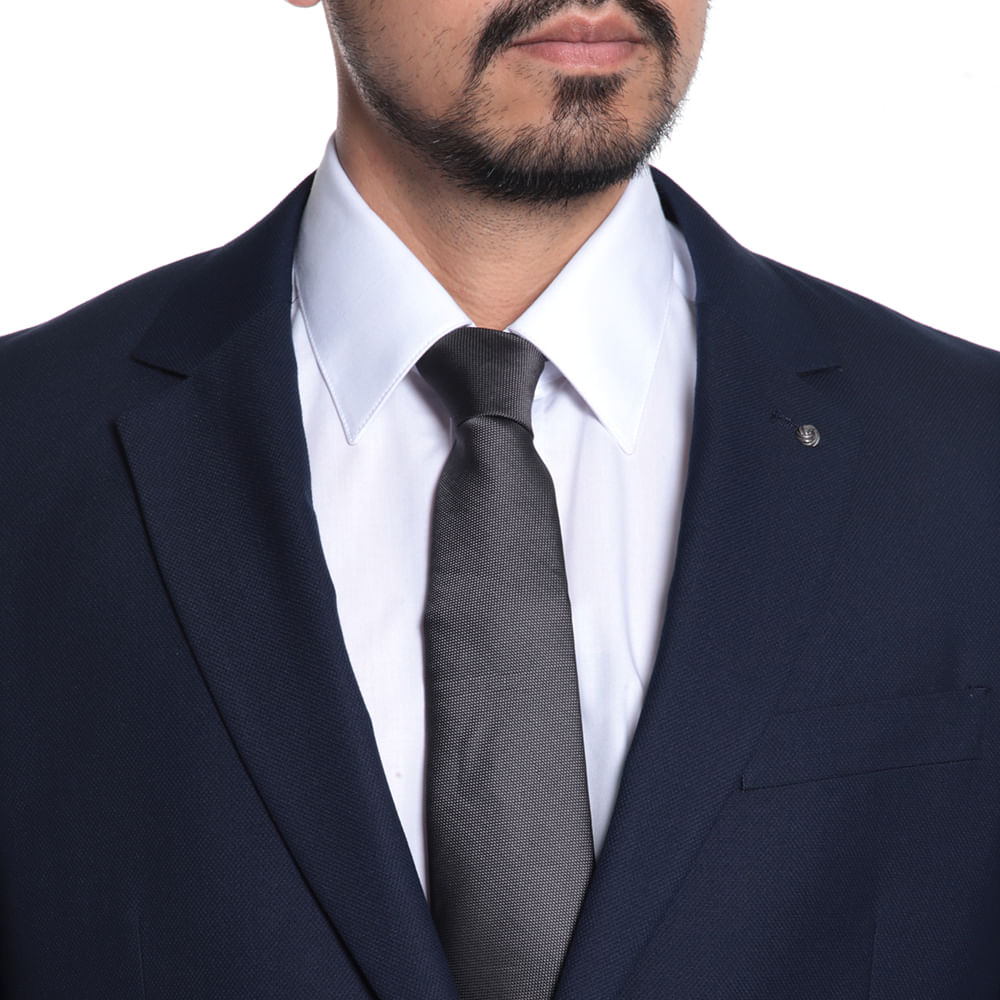 Corbata gris con textura mini print para hombre