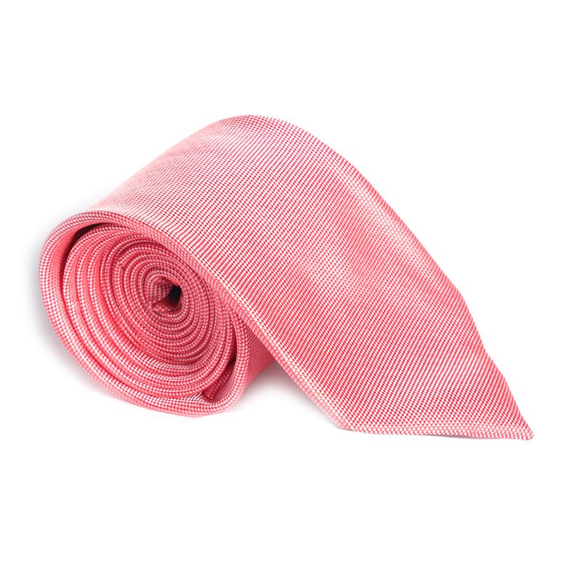 Corbata coral con textura mini print para hombre