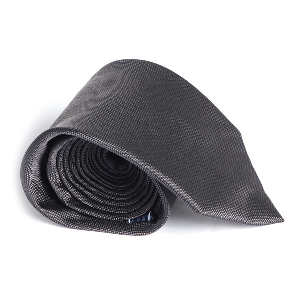 Corbata gris con textura mini print para hombre